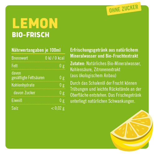 Bio-Frisch Lemon 6 x 0,75l – Landpark
